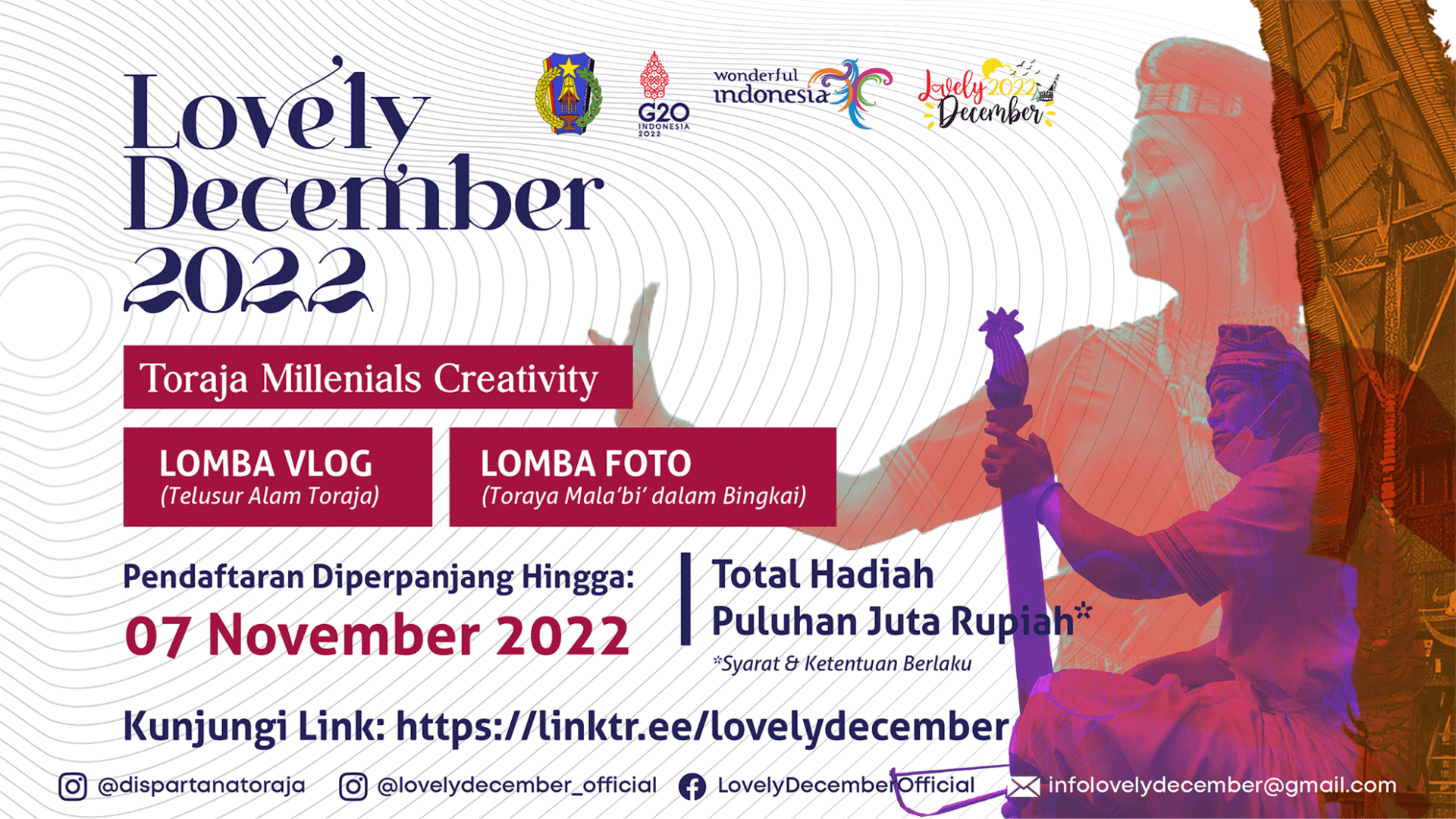 Pendaftaran Lomba Vlog & Foto 'Toraja Millenials Creativity' Event ...